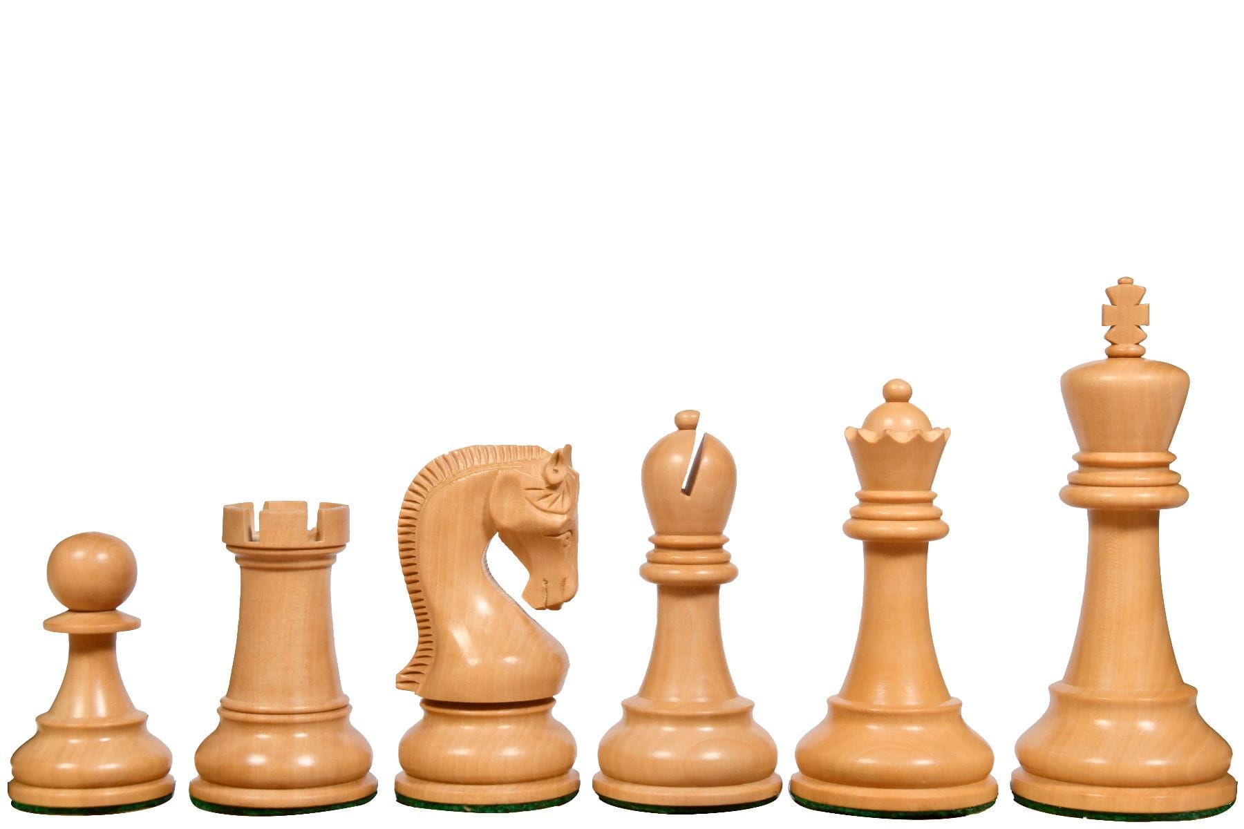Leningrad Club-Sized Chess Pieces - Indian Rosewood,Boxwood